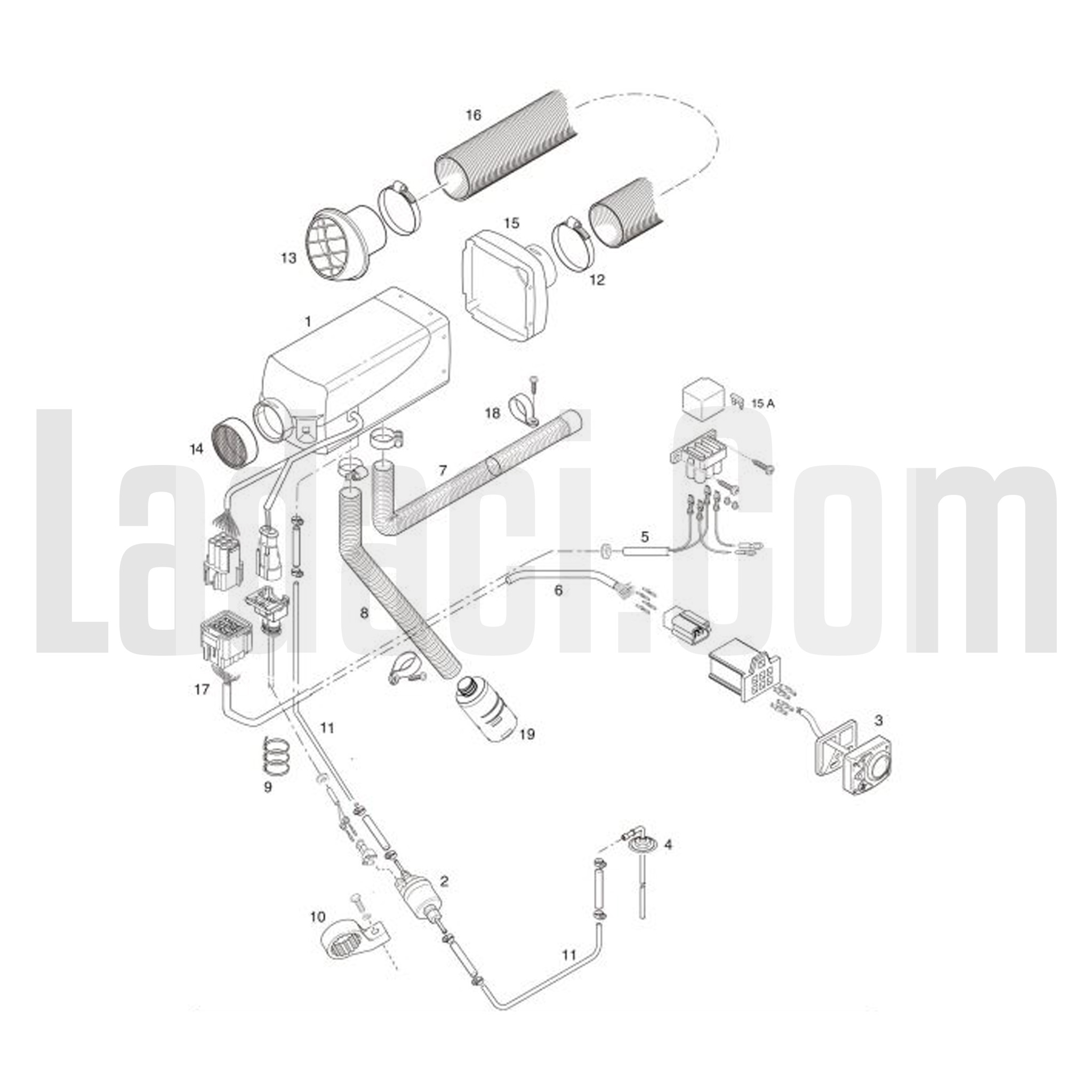Araç İçi Isıtıcı, Webasto, 12V, D4, 5KW WEBASTO-TC18-03 ...